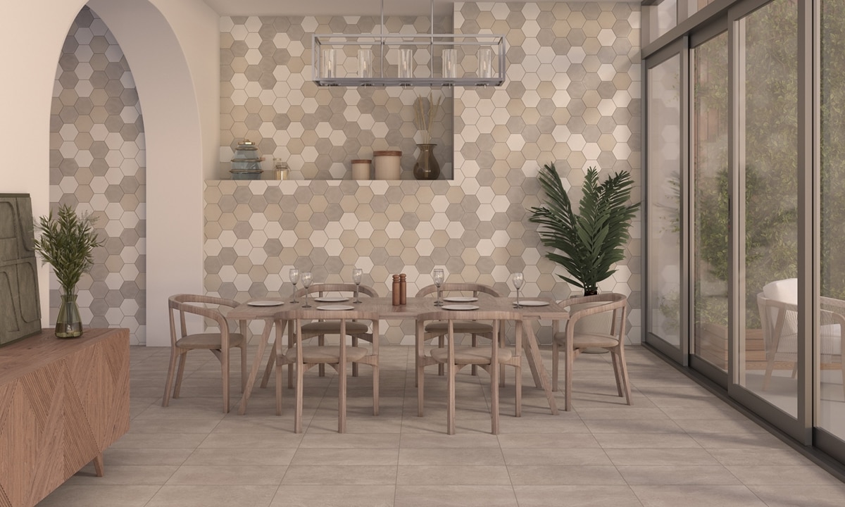 tile dining room wall