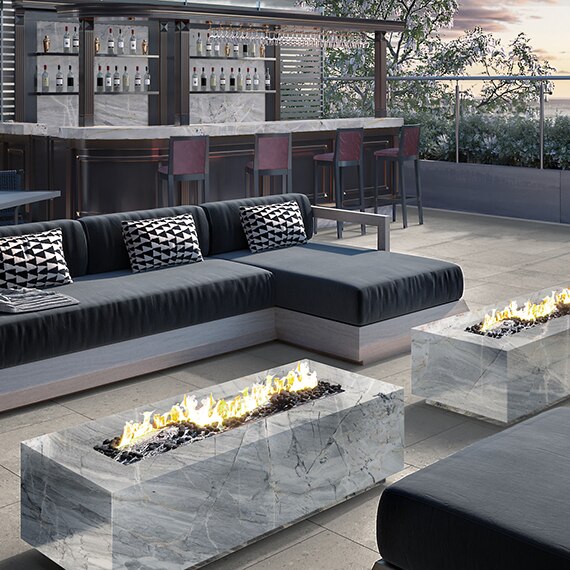 Natural Quartzite - Natural Stone Slab - Caldera Blue