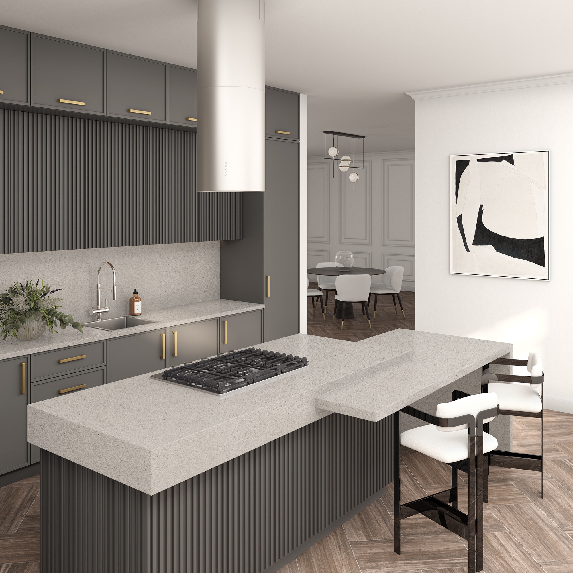 ONE Quartz - Concrete Look - Ash Grey