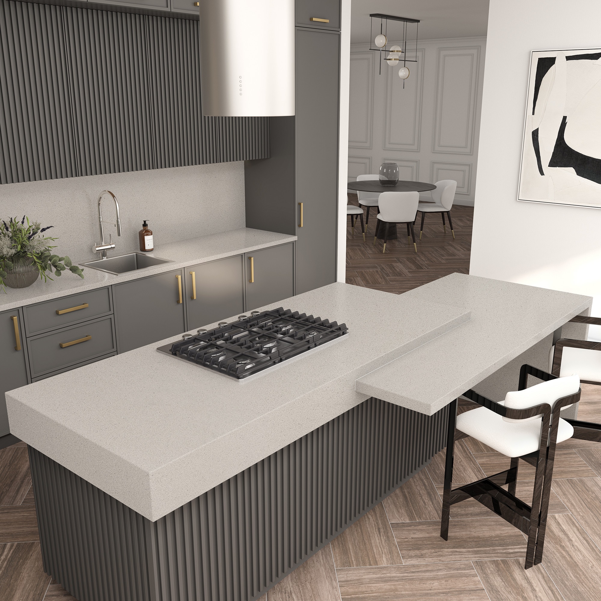 ONE Quartz - Concrete Look - Ash Grey
