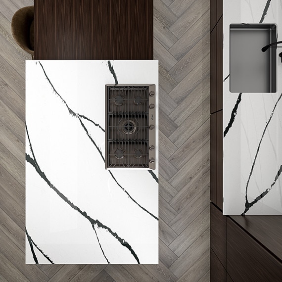 ONE Quartz - Marble Look - Calacatta Bolt