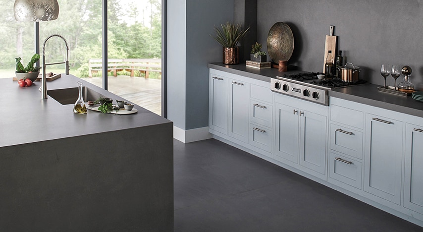 solid gray countertops
